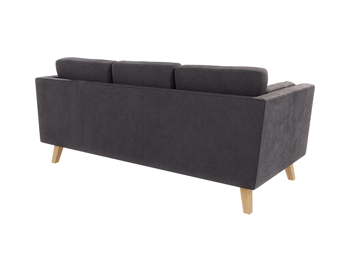 Violet - Sofa 3-Sitzer mit Holzfüßen im skandinavischen Stil